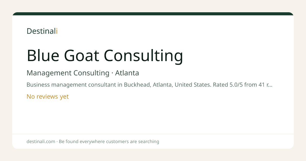 Blue Goat Consulting | Management Consulting, Atlanta | Destinali