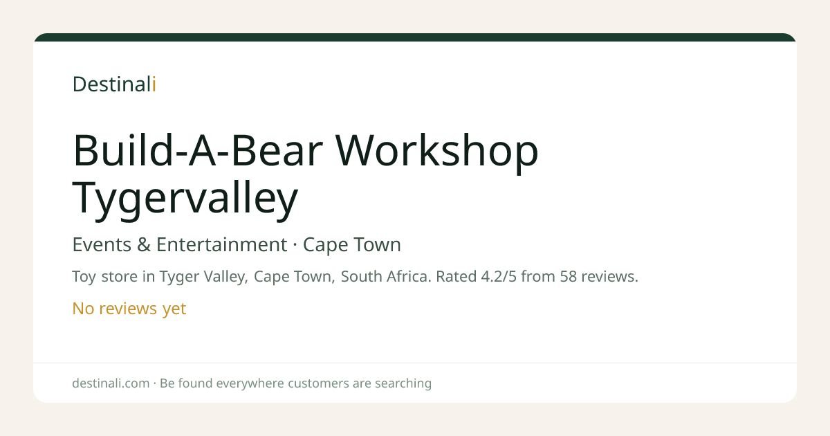 Build-A-Bear Workshop Tygervalley | Events & Entertainment, Cape Town