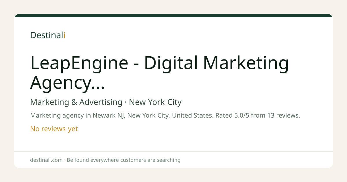 LeapEngine - Digital Marketing Agency in New Jersey | Marketing & Adve