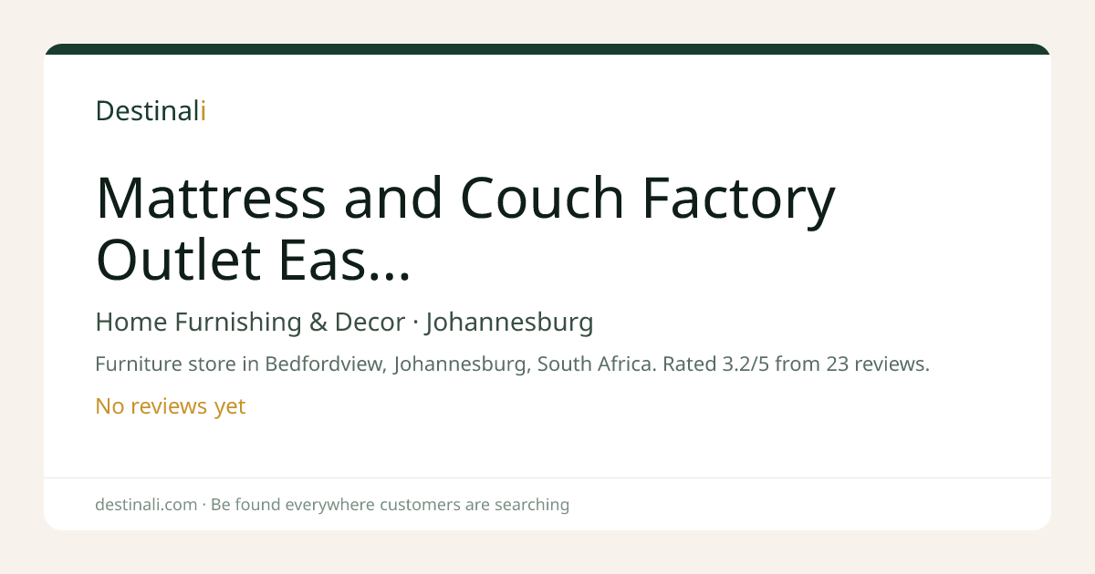 Mattress and Couch Factory Outlet East Gate Shopping Centre | Home Fur