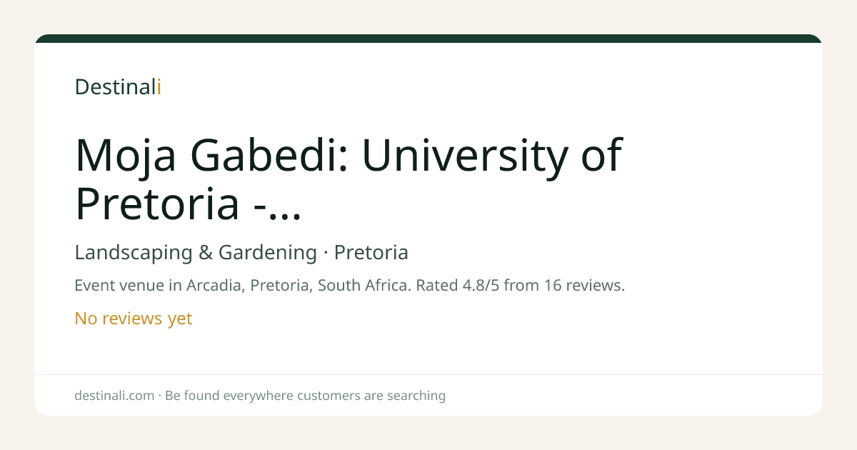 Moja Gabedi: University of Pretoria - Gardening project. | Landscaping