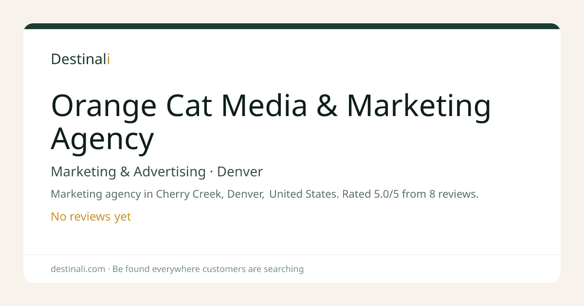 Orange Cat Media & Marketing Agency | Marketing & Advertising, Denver