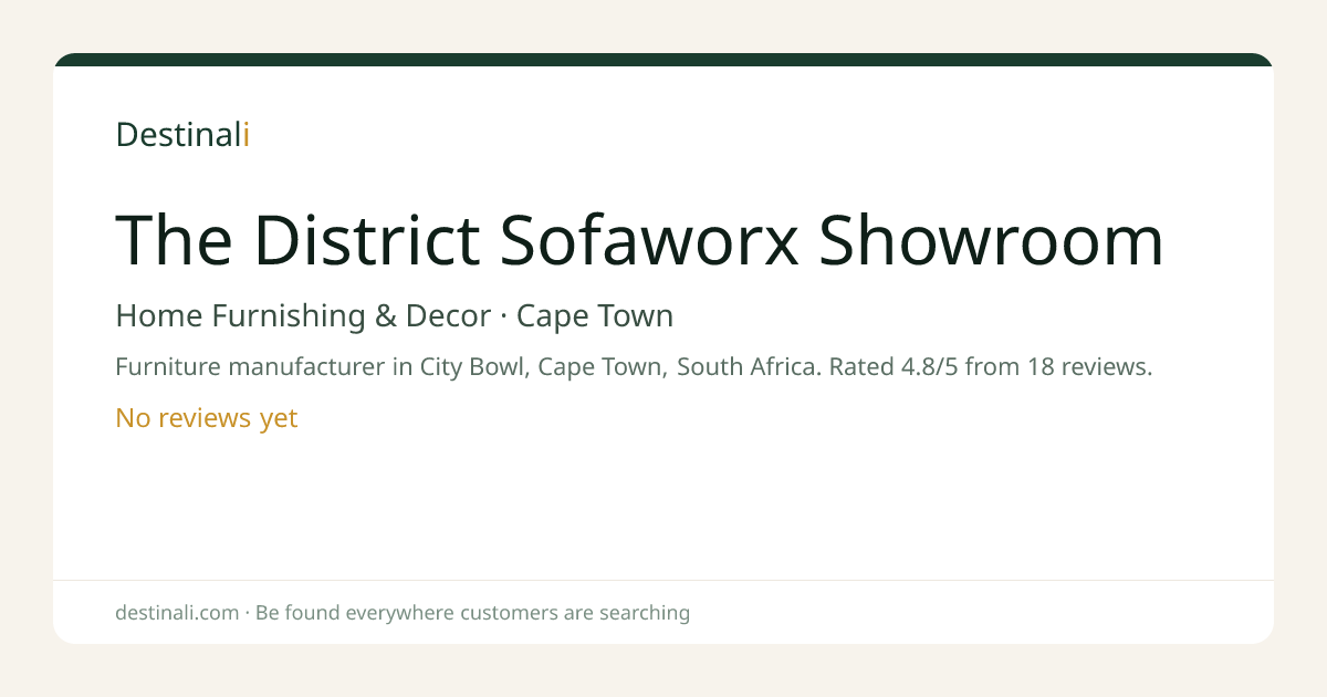 The District Sofaworx Showroom | Home Furnishing & Decor, Cape Town