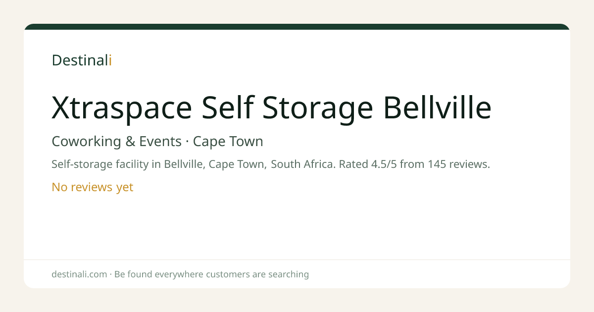 Xtraspace Self Storage Bellville | Coworking & Events, Cape Town | Des